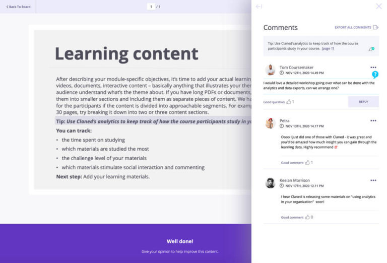 Online Learning Community Platform | Claned